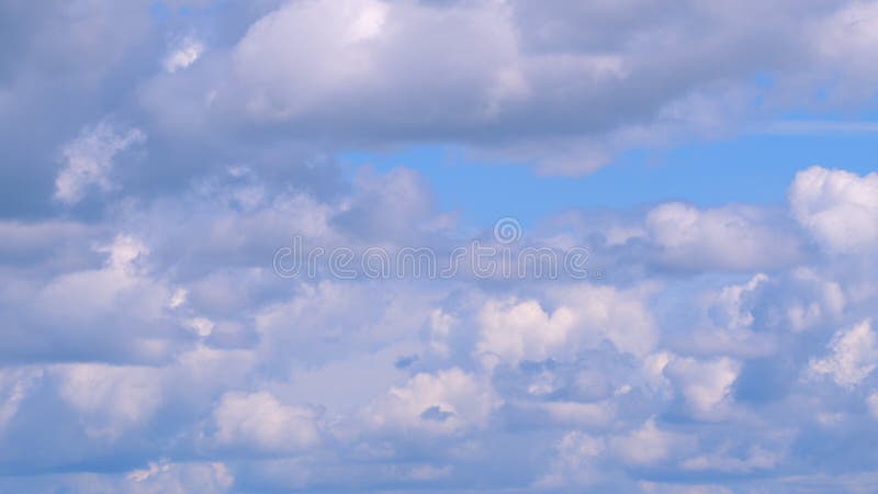 Light High Clouds Slide on Sky. Layer of Clouds in Blue Sky Moving ...