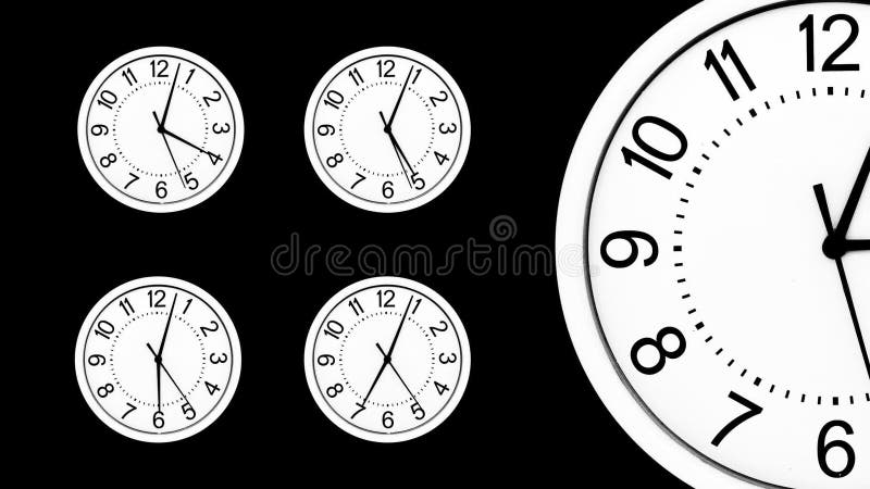 Multiple Clocks Moving Clockwise and Anticlockwise Stock Footage ...