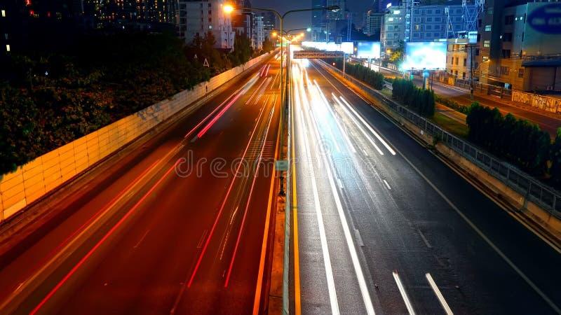 Time Lapse Night Traffic at Bangkok, Thailand. Stock Video - Video of ...