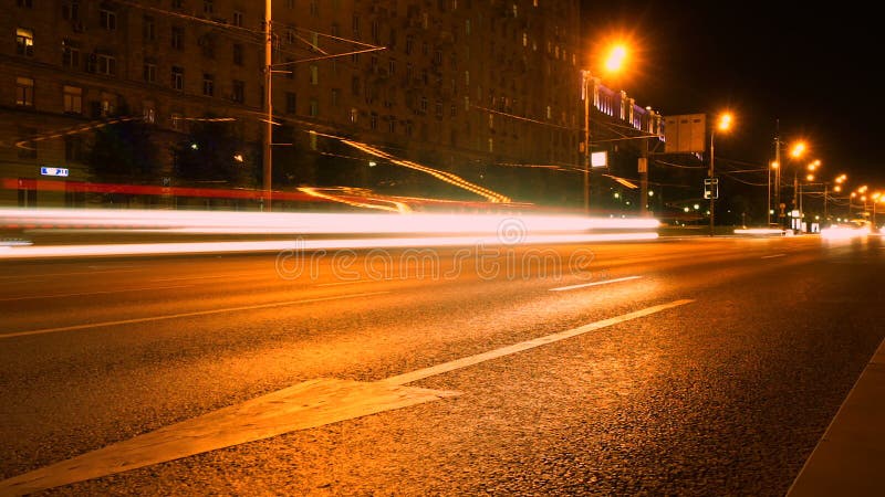 Time Lapse Night Traffic and Car Lights Stock Video - Video of street ...