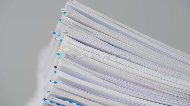 Time Lapse of Paper Sheets on White Background. Stop Motion Animation ...