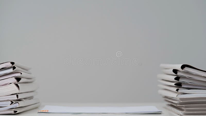 Time Lapse of Paper Sheets on White Background. Stop Motion Animation ...