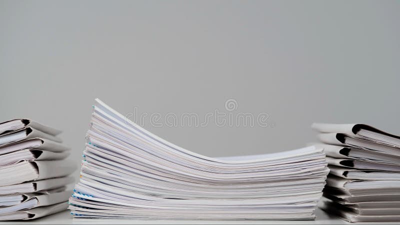 Time Lapse of Paper Sheets on White Background. Stop Motion Animation ...