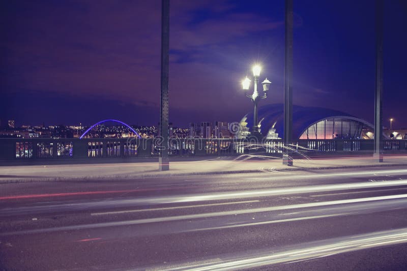 Time Lapse Photography Of A Bridge During Night Time Picture. Image ...