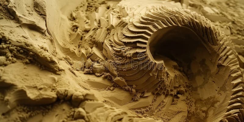 Time-lapse of Sand Eroding from a Sand Sculpture Generated by AI Stock ...