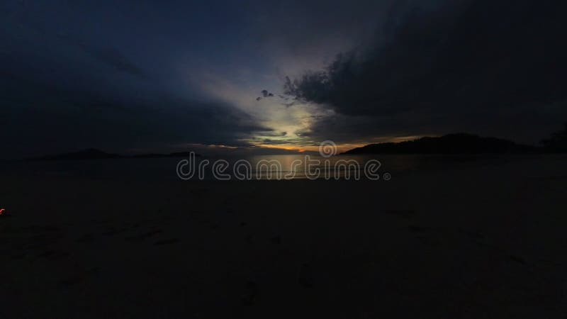 Time Lapse Scene of the Beautiful Changing Sky at the Beach. Stock ...