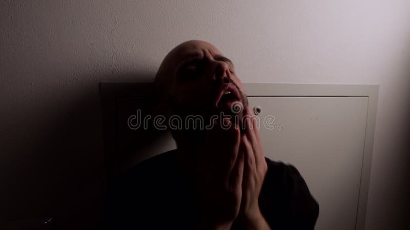 Time Lapse of Segregated Man Going Crazy. Segregation Concept ...