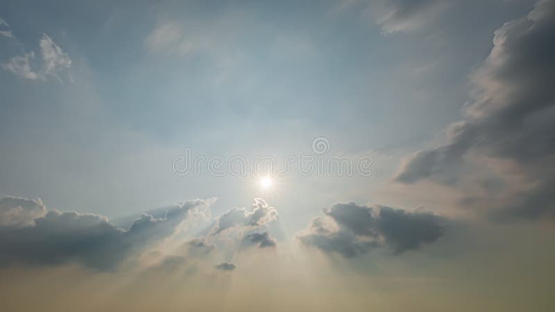 Time-lapse Shot of the Sun Emitting Light from the Clouds Stock Video ...