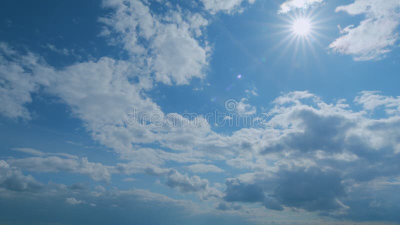 Solar Energy Concept of Bright Sun Ray. Building Clouds and Sun Rays ...