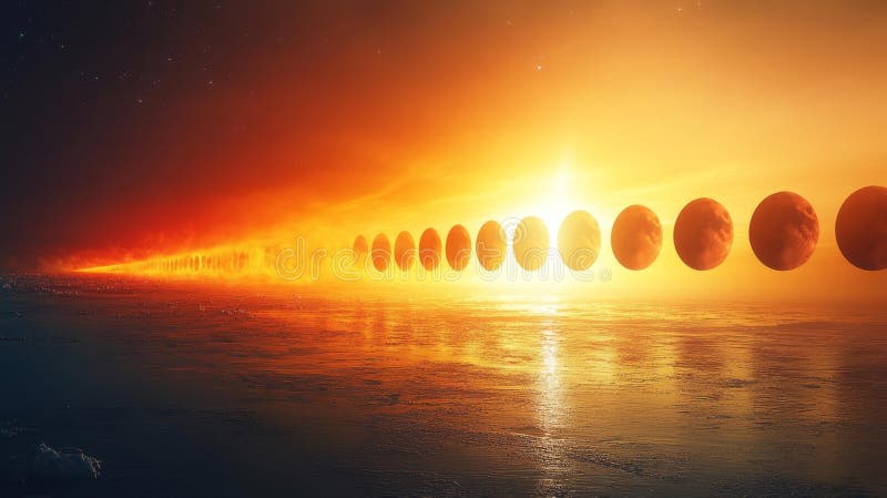 Time-Lapse of Solar Eclipse Phases in a Smooth Gradient Stock ...