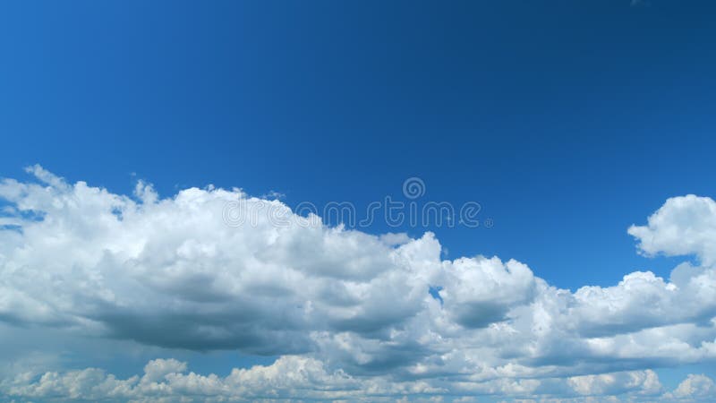 Summer Clouds Float Across Blue Sky. Blue Sky White Clouds. Time Lapse ...
