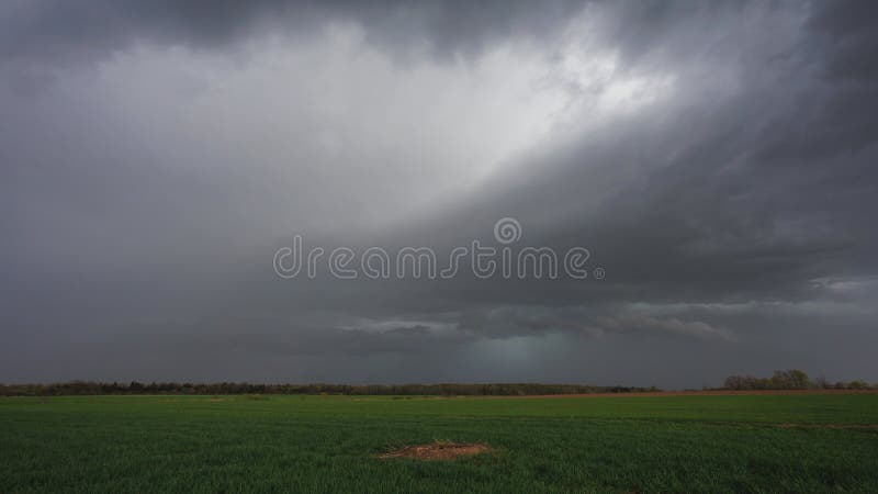 Time Lapse of Supercell Storm Rolling through the Fields in Lithuania ...