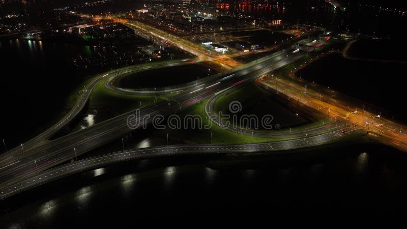 Traffic Intersection Crossing Infrastructure Hyperlapse Time Lapse at ...