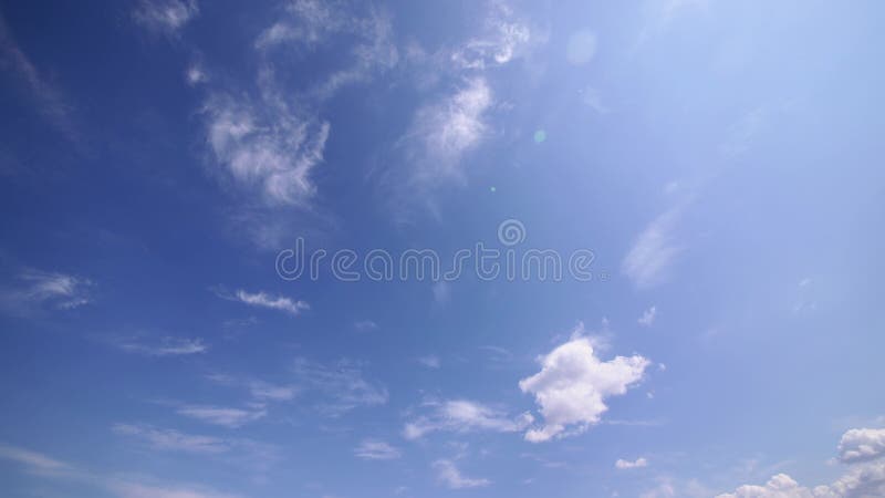 Time Lapse Video of Light White Clouds Moving Fast in the Sky on a ...