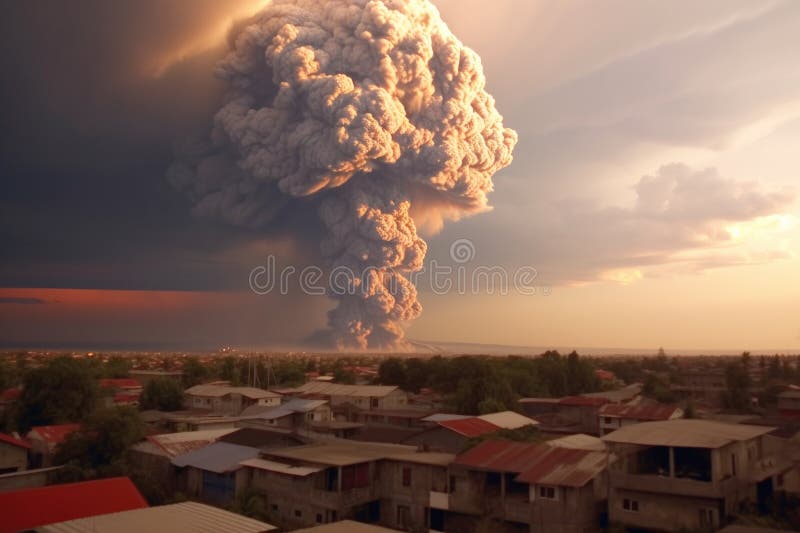 Time-lapse of Volcano Eruption with Ash Cloud Stock Photo - Image of ...