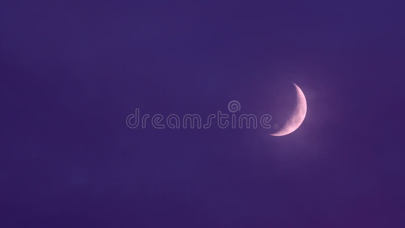 Crescent Moon Moving through Clouds in Night Sky Stock Footage - Video ...