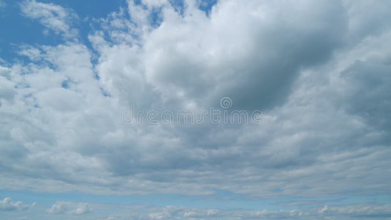 White Clouds Background. Blue Sky with Copyspace Background. Time Lapse ...