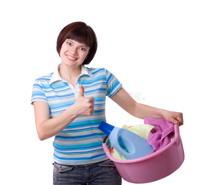 Time for laundry day. stock photo. Image of freshness - 14828954