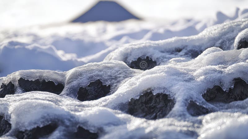 Time lava flow snow stock illustration. Illustration of peak - 375775048