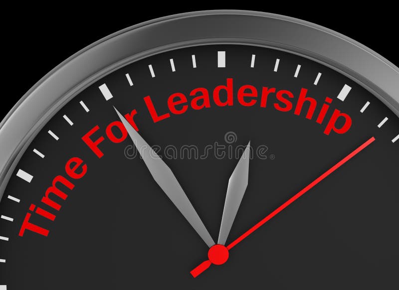 Time for Leadership - Clock Stock Illustration - Illustration of ...