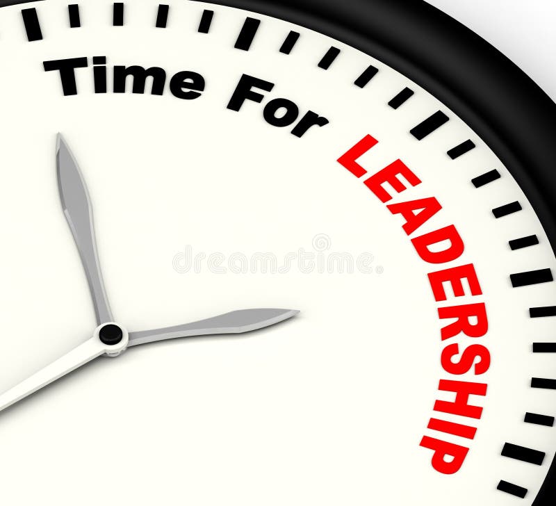 Time for Leadership Message Showing Management and Achievement Stock ...