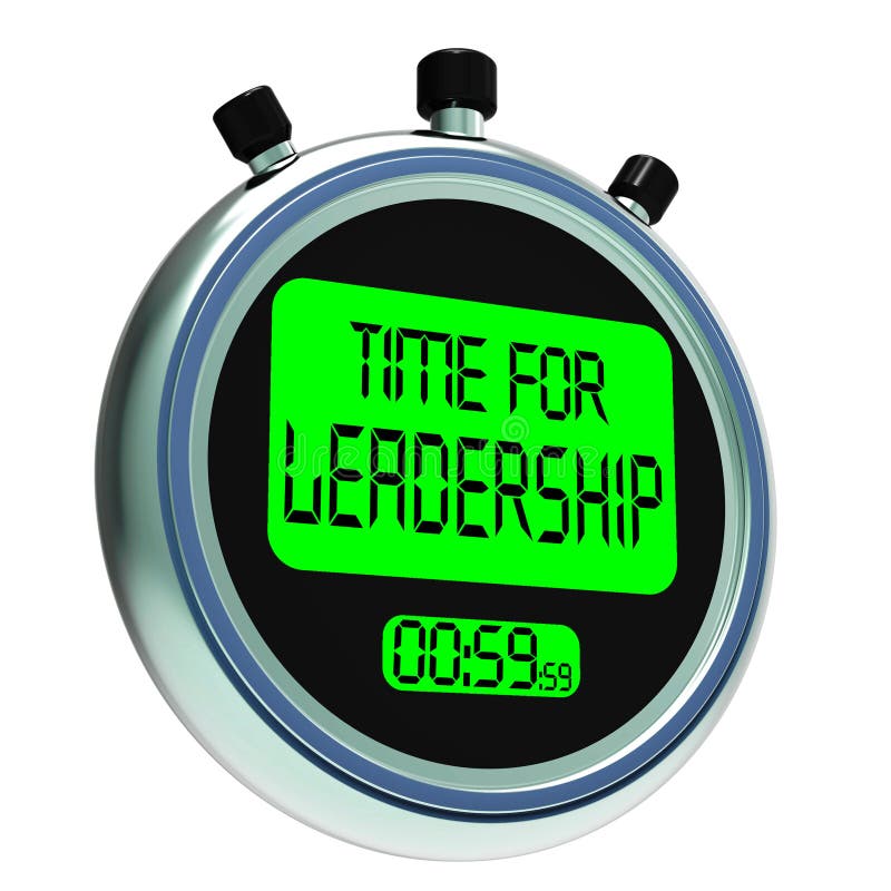 Time for Leadership - Clock Stock Illustration - Illustration of ...