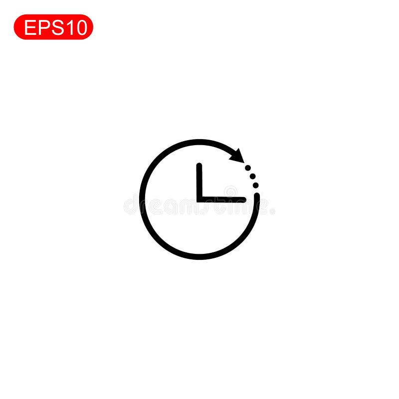 Time left icon vector. stock vector. Illustration of late - 189790764