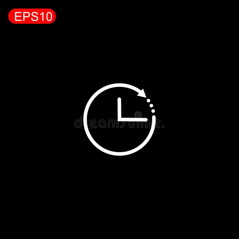 Time left icon vector. stock vector. Illustration of clock - 189790771