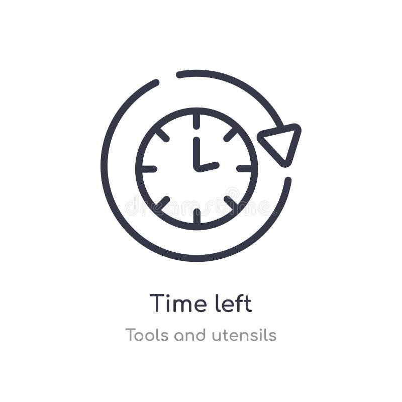 Time Left Icon on White Background. Simple Element Illustration from ...