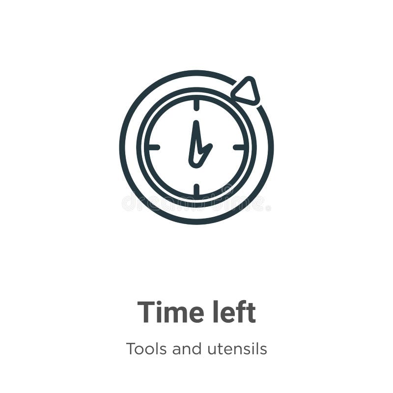 Time Left Icon on White Background. Simple Element Illustration from ...