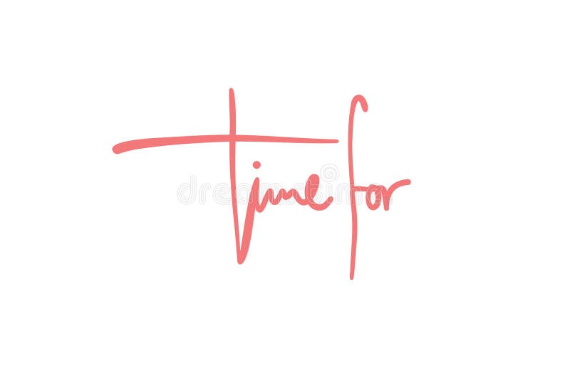 Time for - Lettering Vector Isolated on White Background Stock Vector ...