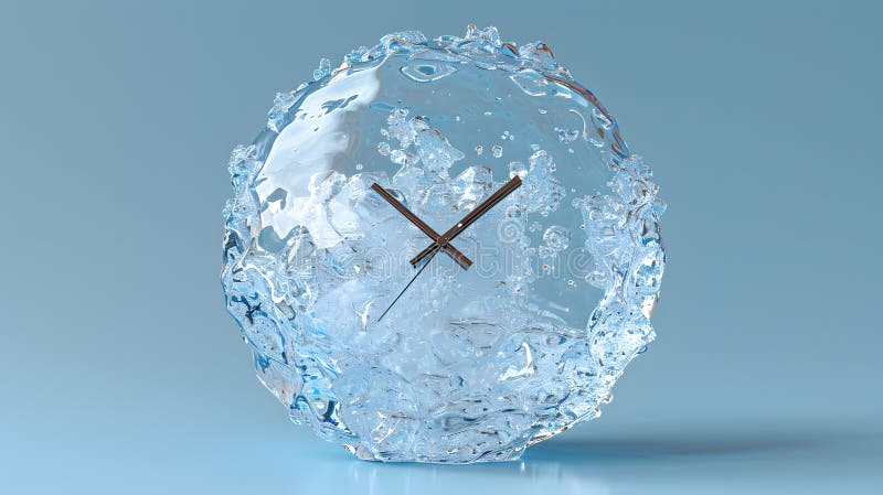 Time Like Water, a Concept. Water Dripping into a Watch Glass Stock ...