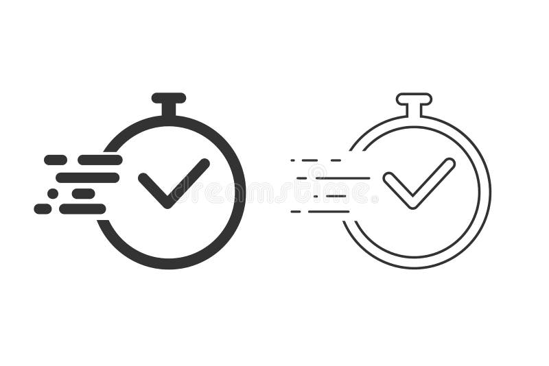 Fast or Deadline Time Vector Icon. Stock Vector - Illustration of delay ...