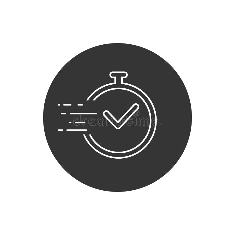 Fast or Deadline Time Vector Icon. Stock Vector - Illustration of delay ...