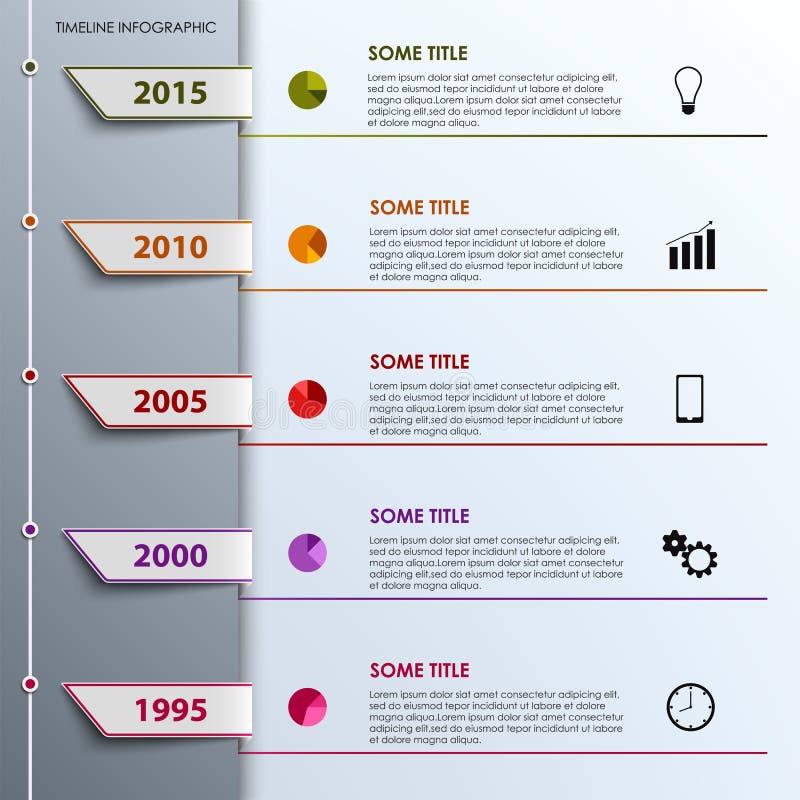Time Line Info Graphic Colored Round Design Template Stock Vector ...