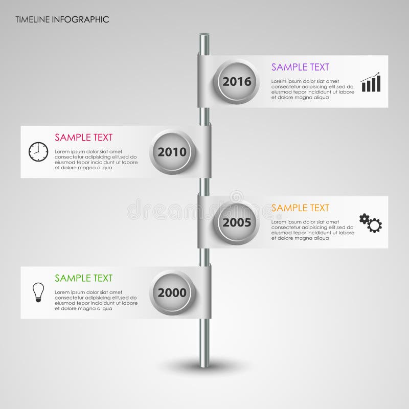 Time Line Info Graphic with Design Flags Template Stock Vector ...