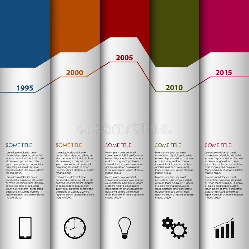 Time Line Info Graphic with Design Stickers Template Stock Vector ...