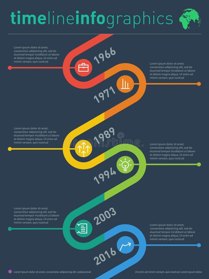 Diagram of Tendencies and Trends. Infographic Timeline Stock Vector ...