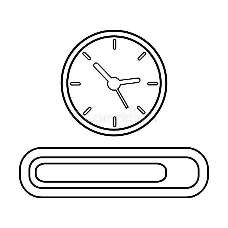 Time Loading Icon in Outline Style Stock Vector - Illustration of wait ...