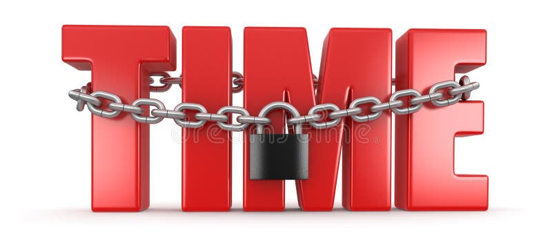 Time and Lock (clipping Path Included) Stock Illustration ...