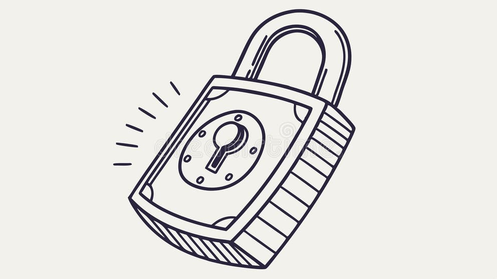 Time Locked Padlock Vector, Security and Deadlines, Vector Design ...