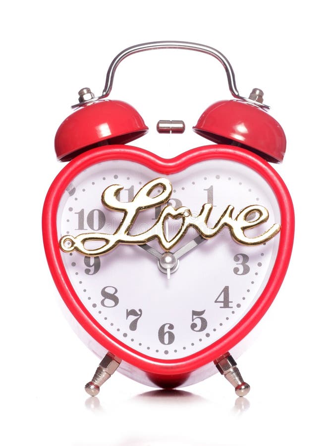Time for love alarm clock stock image. Image of white - 32504191