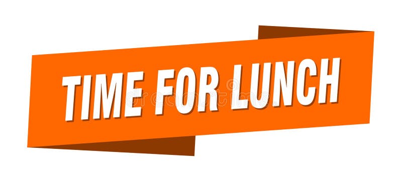 Time for Lunch Banner Template. Time for Lunch Ribbon Label Stock ...