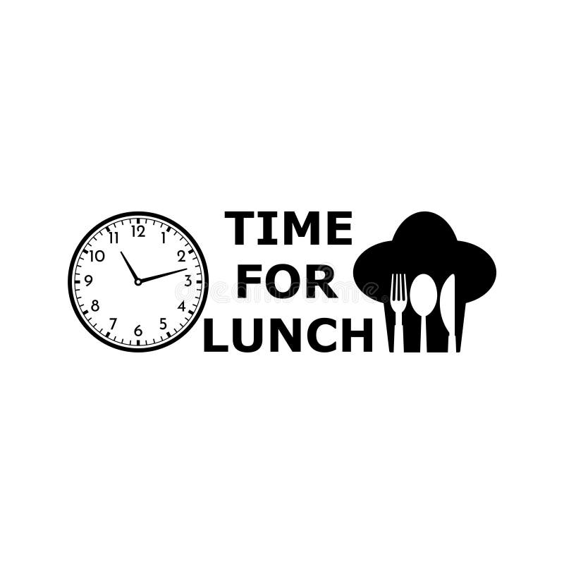 Time for Lunch, Flat Lunch Time Icon, 6 Colors Included Stock Vector ...