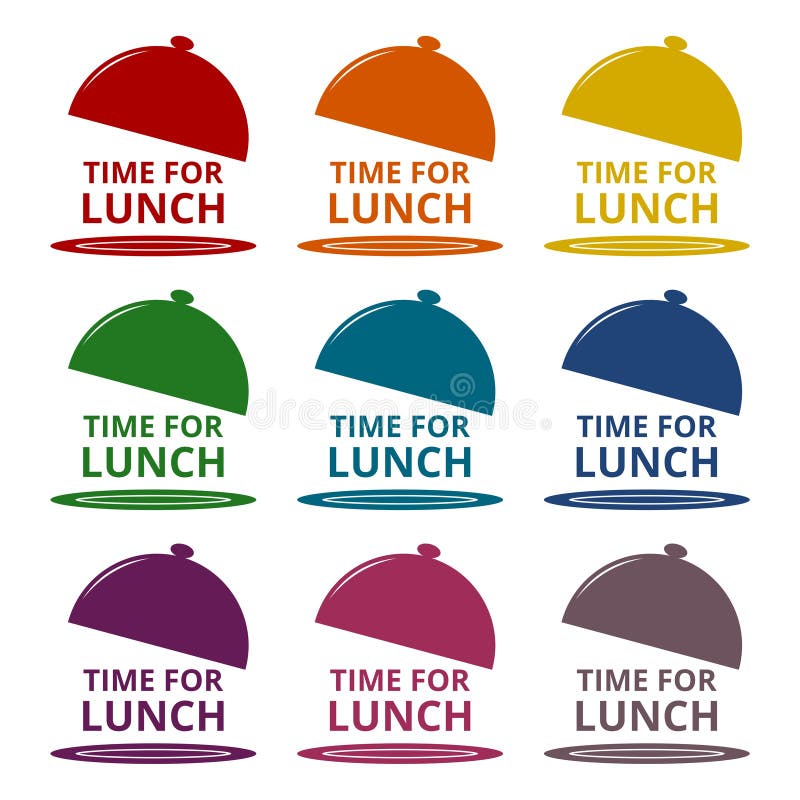 Time for Lunch icons set stock vector. Illustration of breakout - 102812666