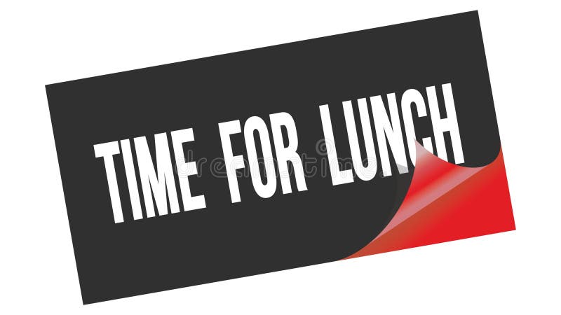 TIME for LUNCH Text on Red Grungy Rectangle Stamp Stock Illustration ...