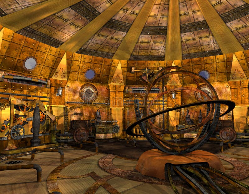 At a time machine stock illustration. Illustration of rendering - 22632579