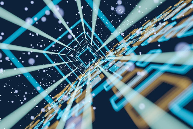 Time Machine Concept with Abstract Background with Tunnel Effect of ...