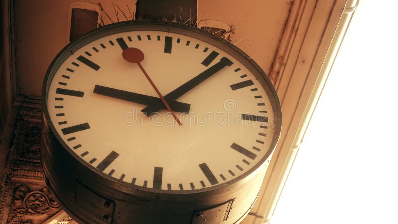 Time Machine Concept. Clock Hands Move in Opposite Direction Stock ...