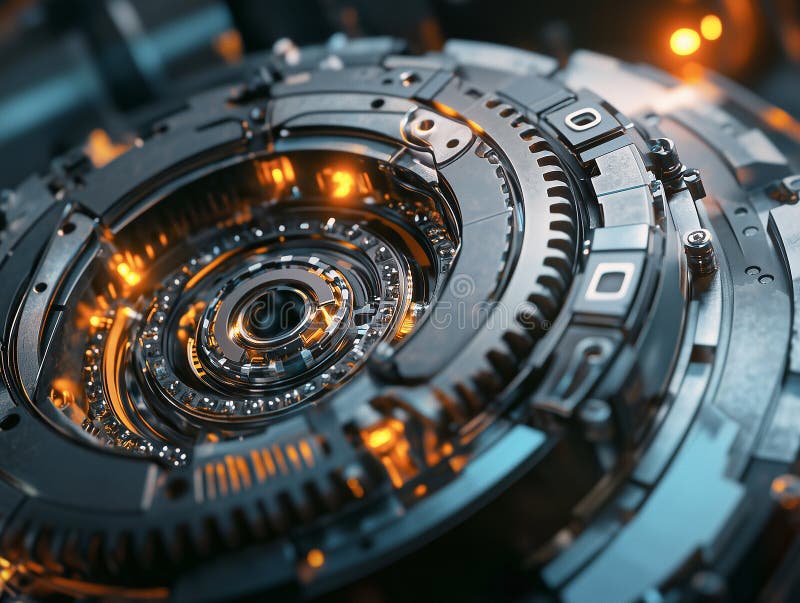 Time Machine Gear, Generative AI Stock Illustration - Illustration of ...